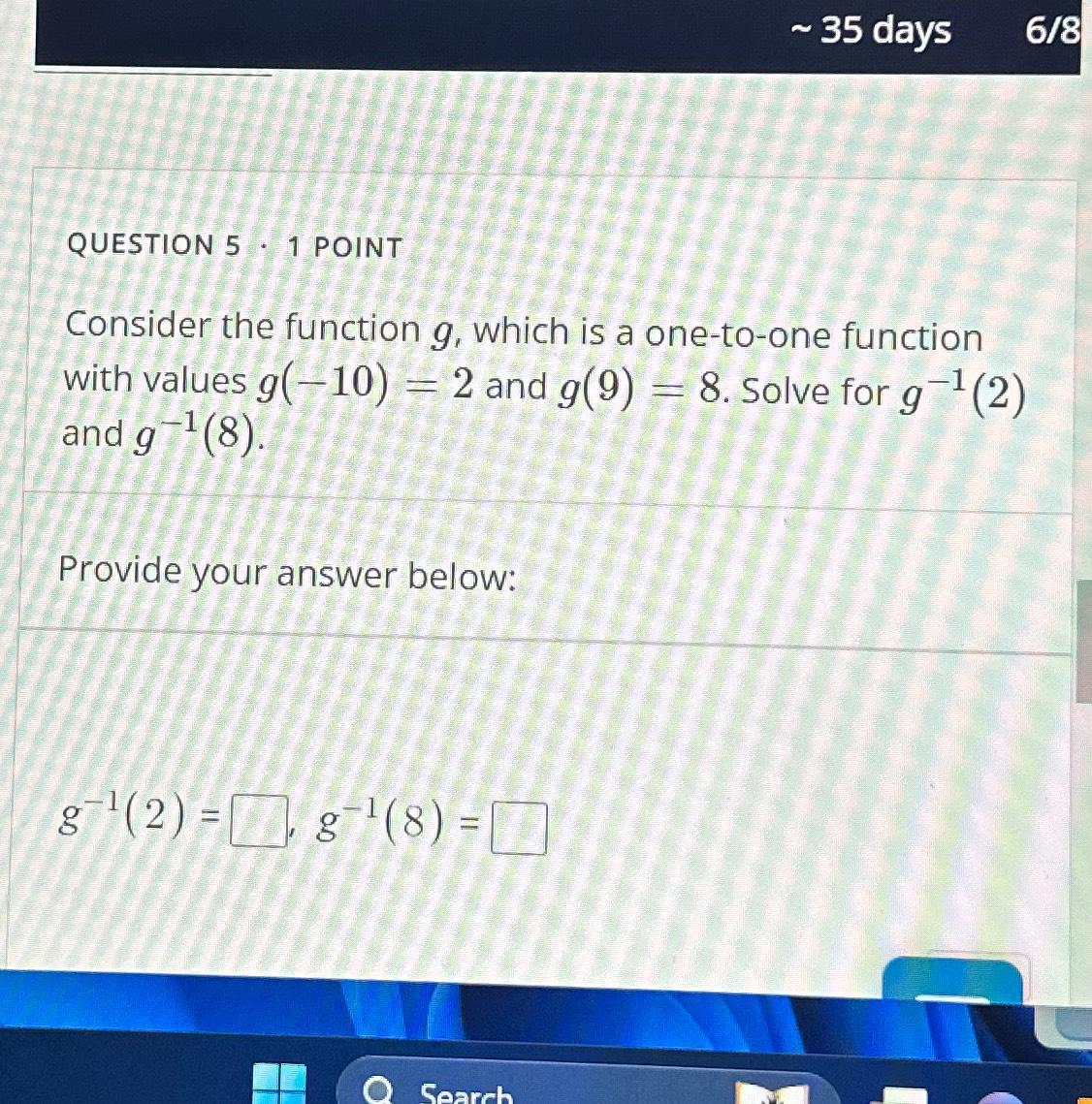 Solved 35 days68QUESTION 5 - 1 POINTConsider the function | Chegg.com Solved 35 days68QUESTION 5 - 1 POINTConsider the function | Chegg.com