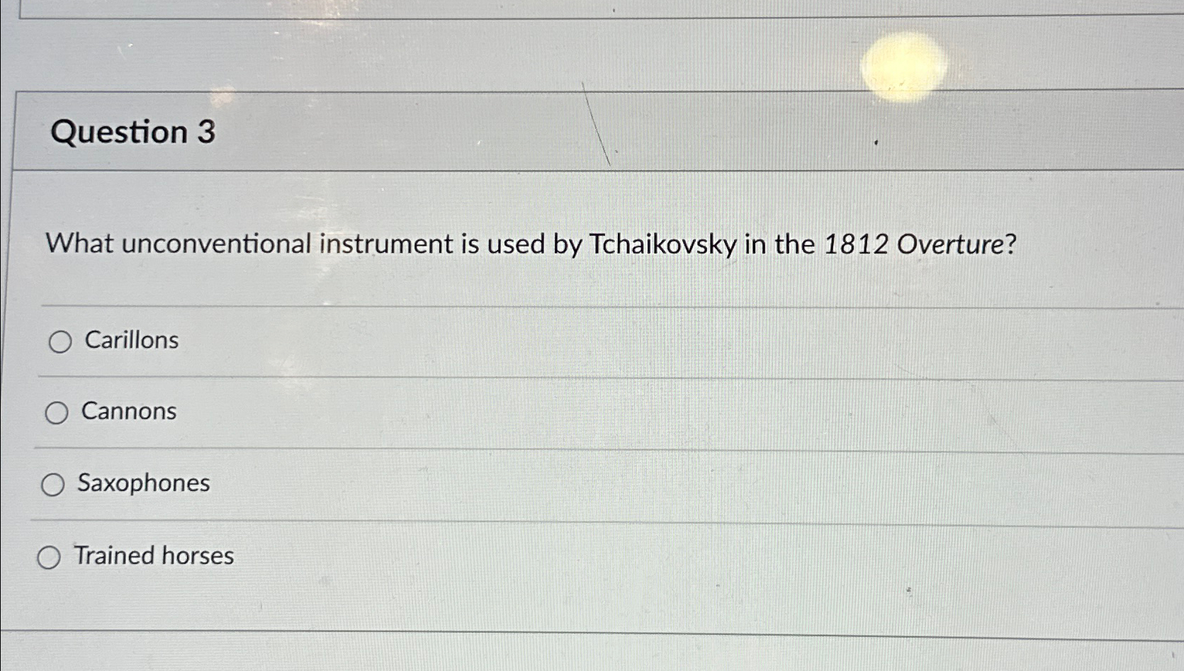 Solved Question 3What unconventional instrument is used by | Chegg.com