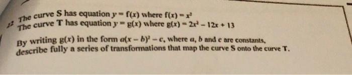 Solved The curve S has equation y=f(x) where f(x)= The curve | Chegg.com