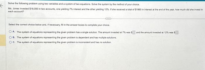Solved Solve The Following Problem Using Two Variables And A 2103