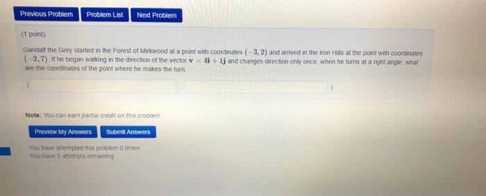 Solved Previous Problem Probler List Next Problem (1 point) | Chegg.com