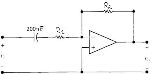 Solved An op amp-based high-pass filter with a cutoff | Chegg.com
