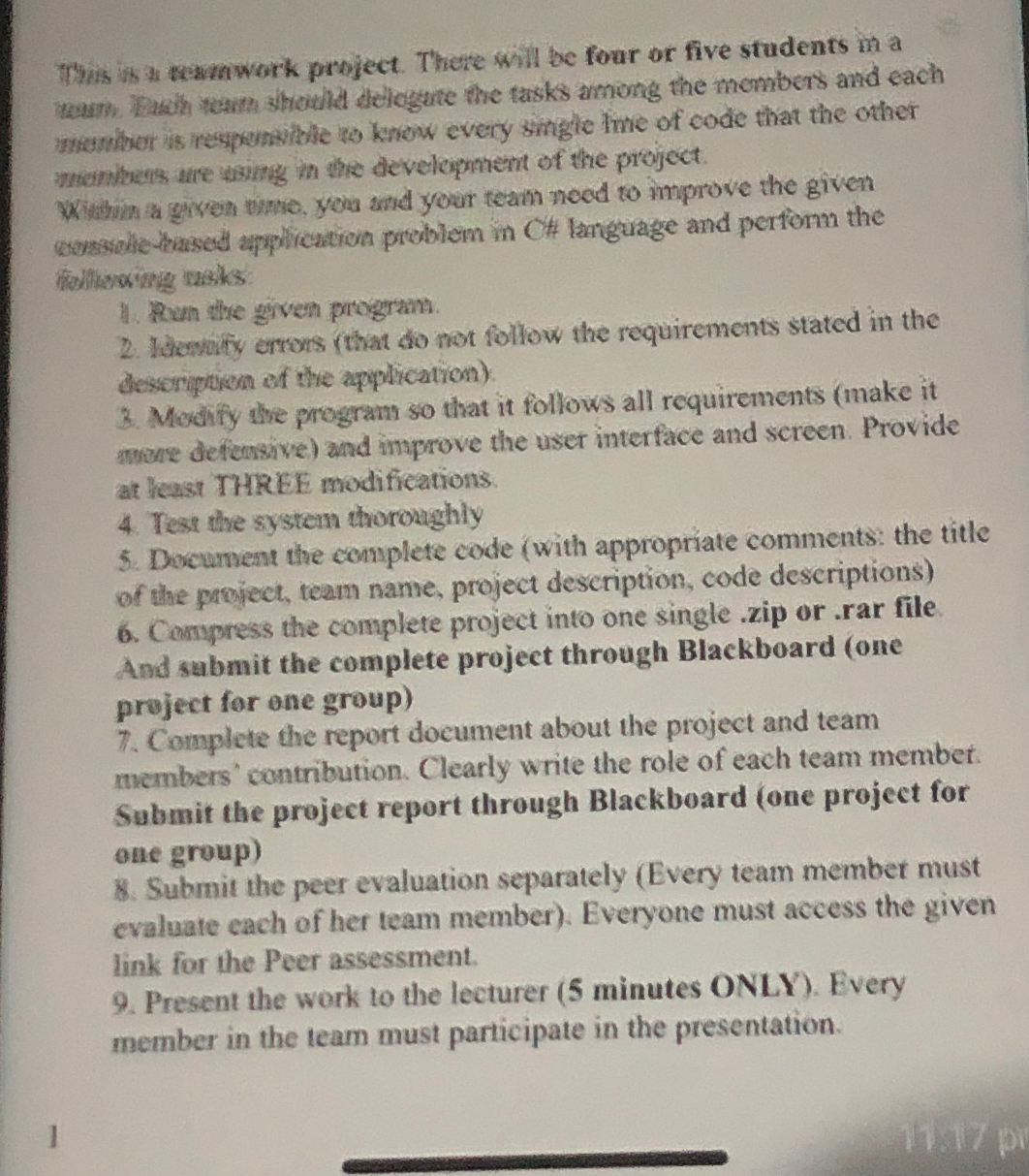 Solved Thens is as teamwork proyect. Theite will be four or | Chegg.com