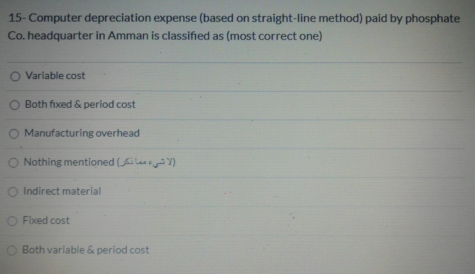 Solved 15-Computer depreciation expense (based on | Chegg.com