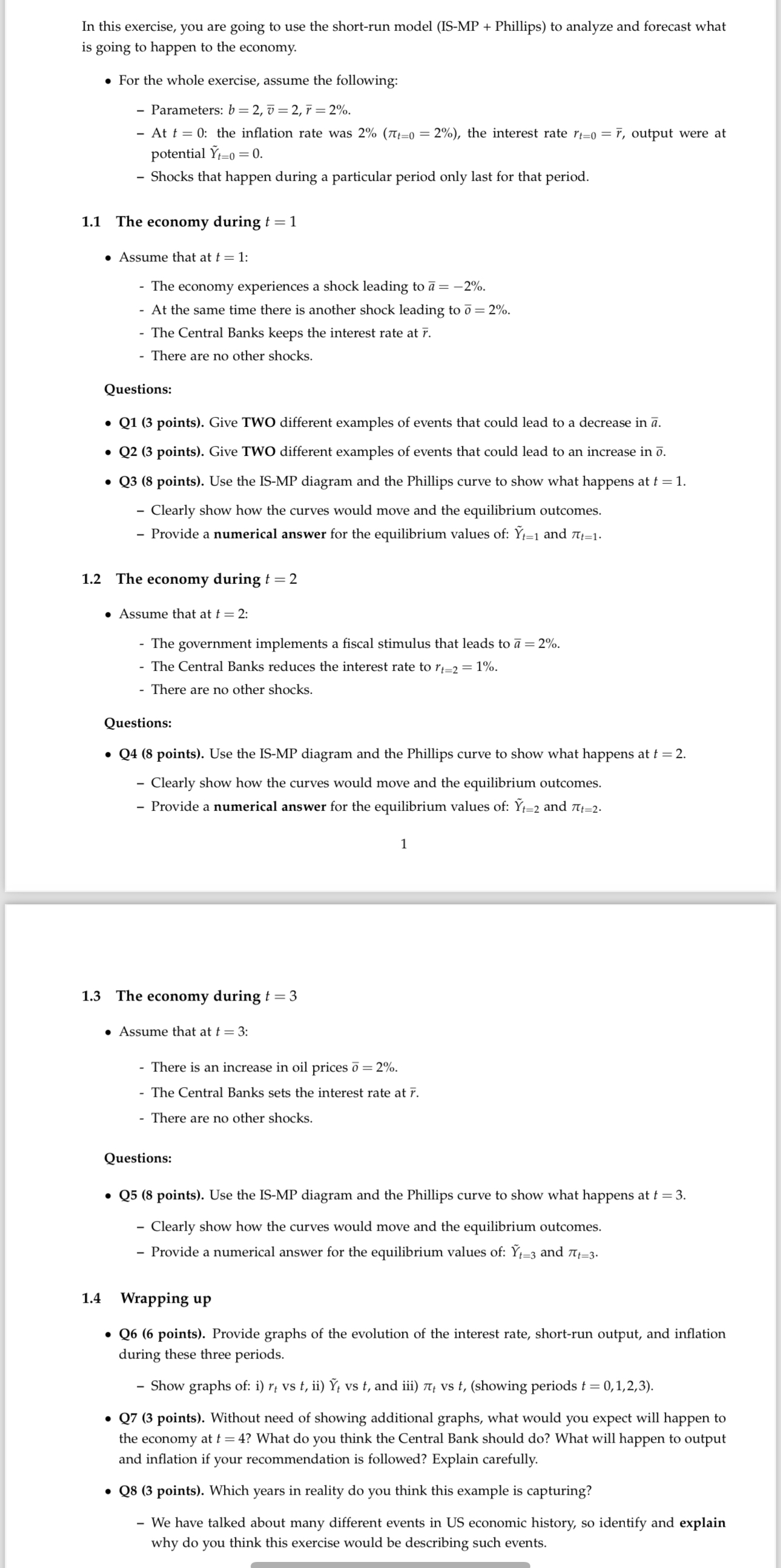 Solved In this exercise, you are going to use the short-run | Chegg.com