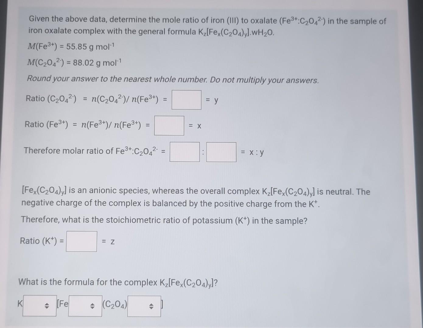 Solved Calculations Given the following data, determine the | Chegg.com