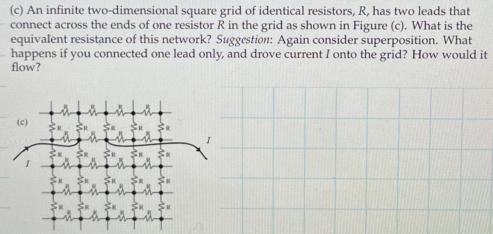 Solved (c) ﻿An infinite two-dimensional square grid of | Chegg.com