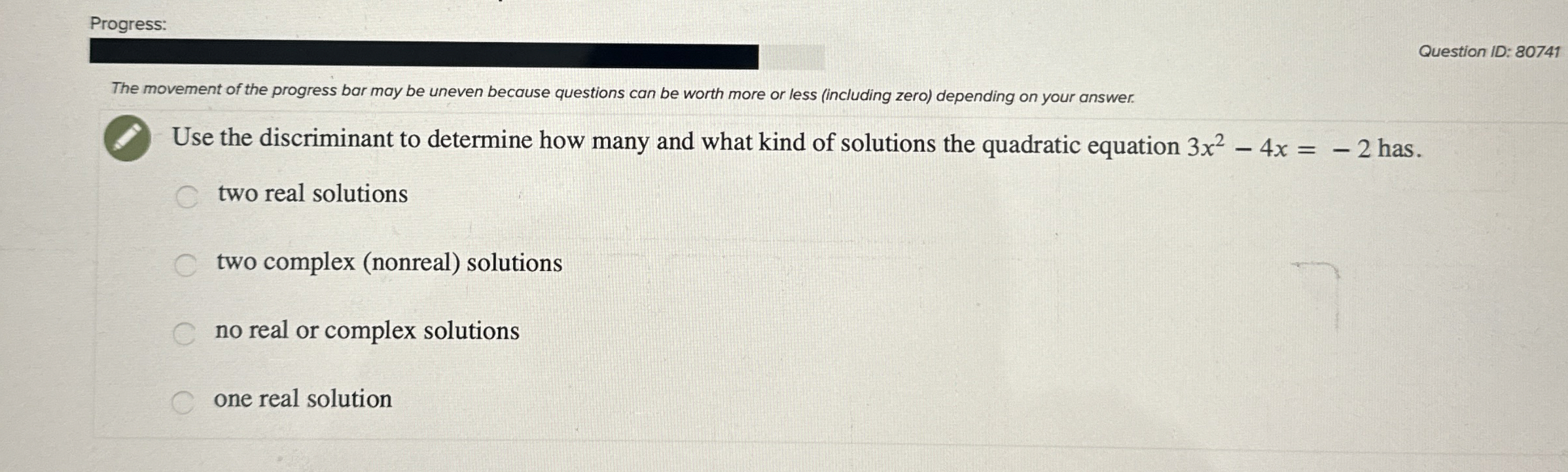 Solved Progress:Question ID: 80741The movement of the | Chegg.com