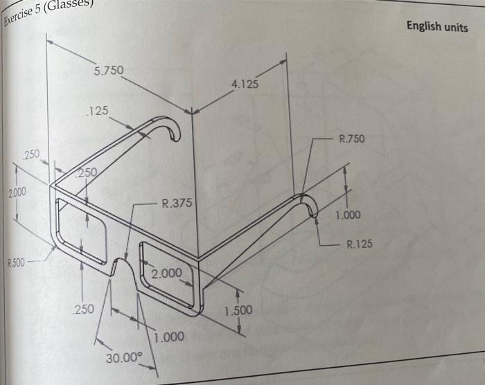 Exercise 5 (Glasses) English units | Chegg.com