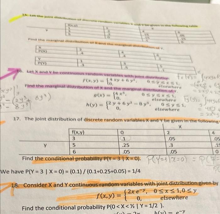 Solved 36. Let ( X ) and ( Y ) be continuous random | Chegg.com