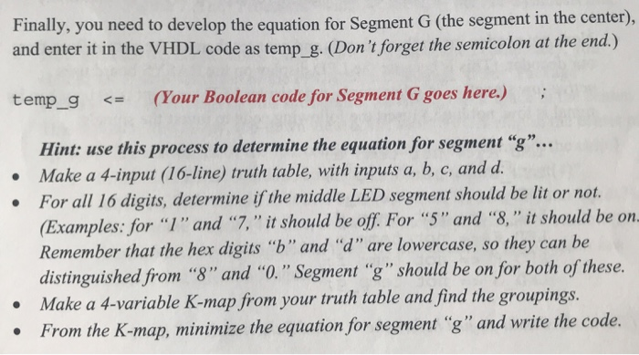 Look at the Boolean equations in the VHDL code. o How | Chegg.com