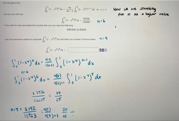 Solved How do you calculate if the n is a higher value? | Chegg.com