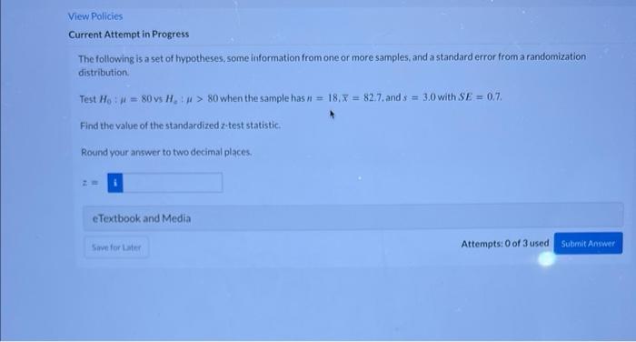 Solved The Following Is A Set Of Hypotheses Some
