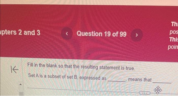 Solved Fill in the blank so that the resulting statement is | Chegg.com