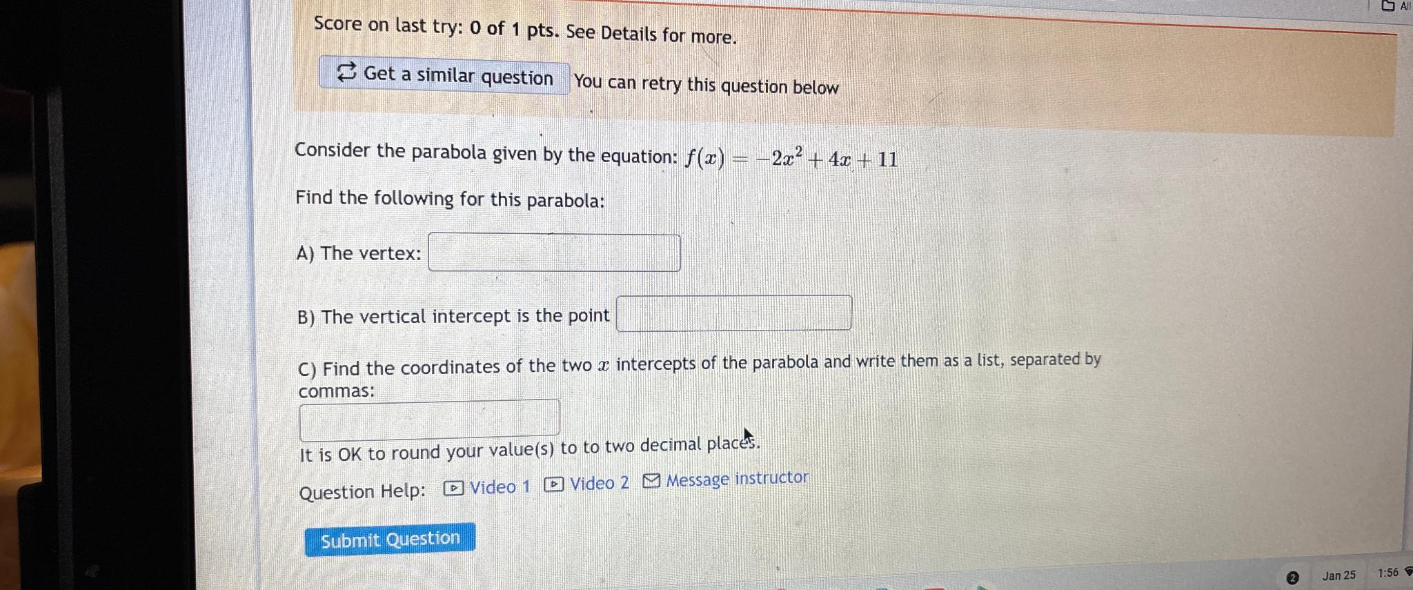 Solved Score on last try: 0 ﻿of 1 ﻿pts. ﻿See Details for | Chegg.com