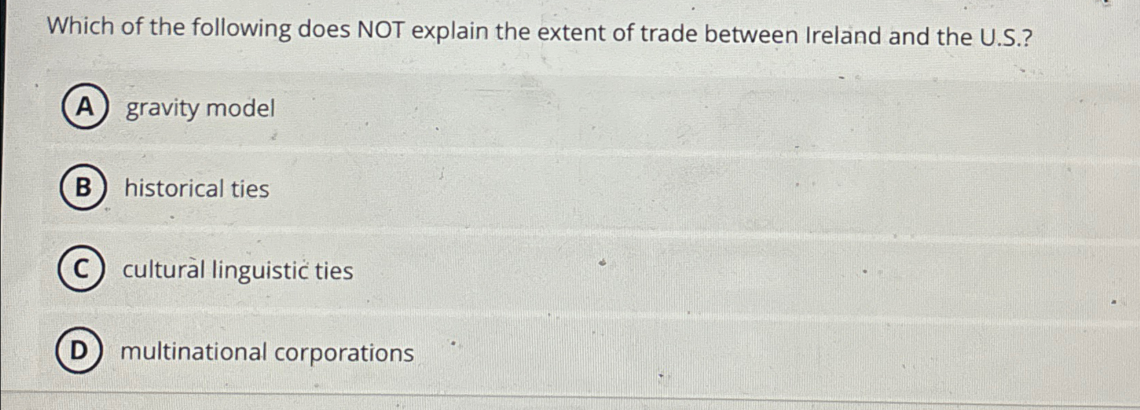 Solved Which of the following does NOT explain the extent of | Chegg.com
