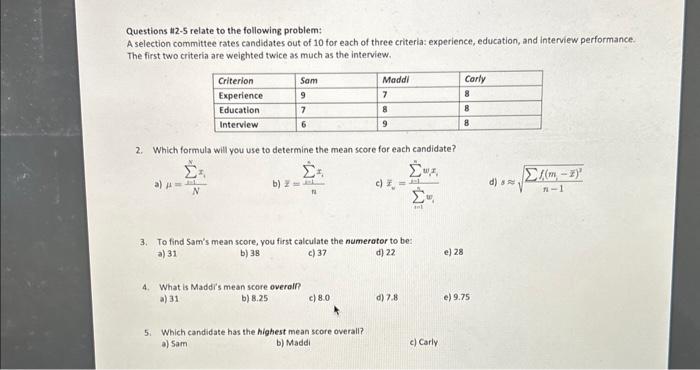 Solved Questions #2−5 relate to the following problem: A | Chegg.com