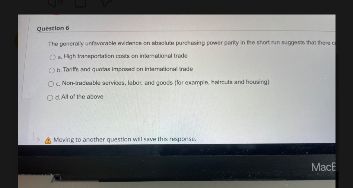 Solved Question 6The generally unfavorable evidence on | Chegg.com
