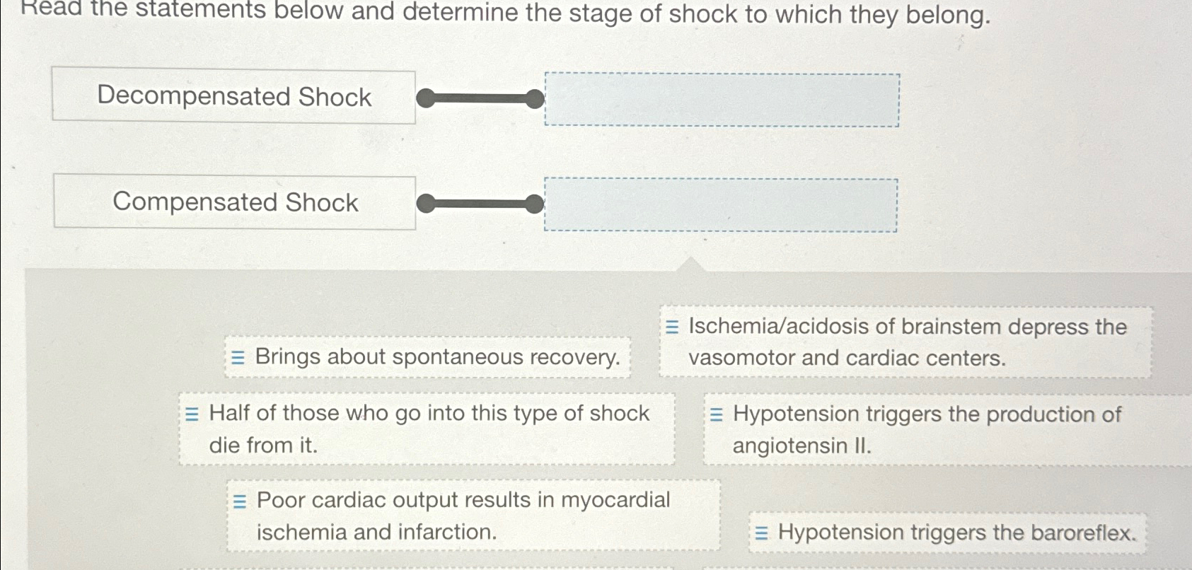 Solved Read the statements below and determine the stage of | Chegg.com