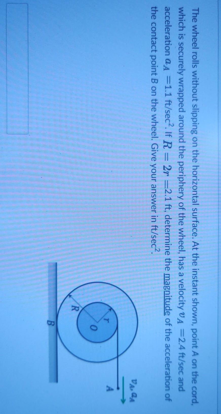 Solved The wheel rolls without slipping on the horizontal | Chegg.com