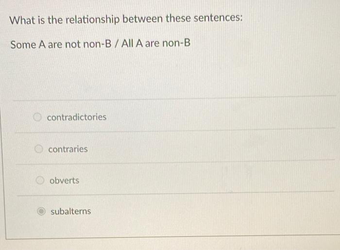 Solved What is the relationship between these sentences: | Chegg.com