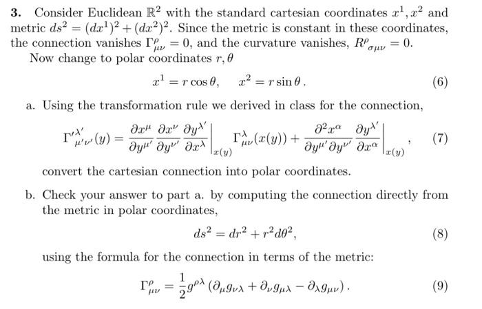 rut 3. Consider Euclidean R2 with the standard | Chegg.com