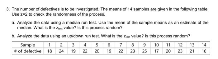 Solved 3. The number of defectives is to be investigated. | Chegg.com
