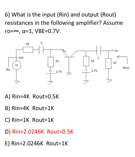 Solved What is the input (Rin) ﻿and output (Rout) | Chegg.com