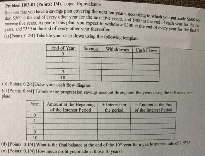 Problem H02-01 (Points: 1/4). Topic: Equivalence. | Chegg.com