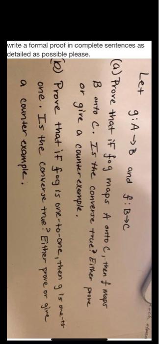 Solved Let write a formal proof in complete sentences as | Chegg.com