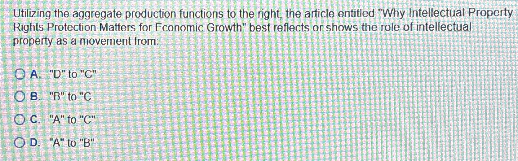 Solved Utilizing the aggregate production functions to the | Chegg.com