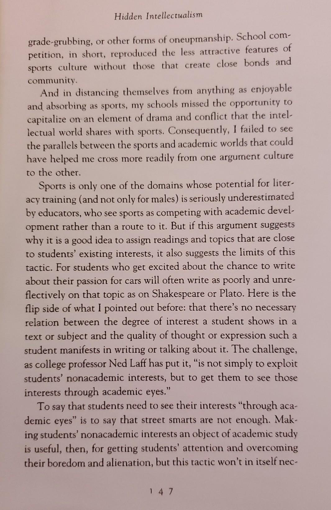 Hidden Intellectualism GERALD GRAFF EVERYONE KNOWS | Chegg.com
