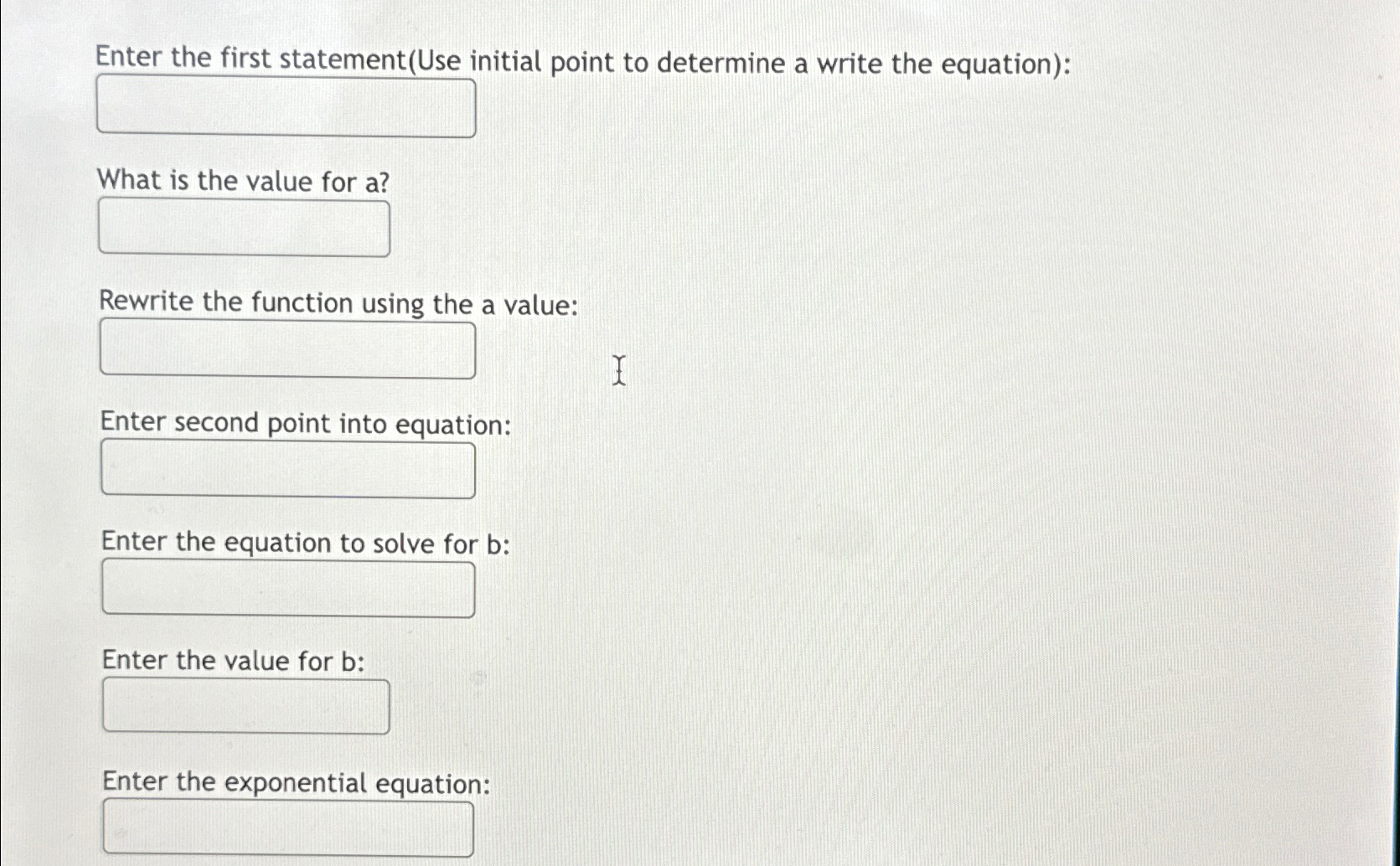 Solved Suppose the following point is on an exponential | Chegg.com