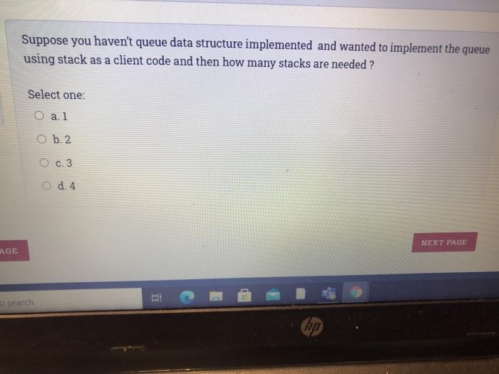 Solved Suppose You Havent Queue Data Structure Implemented 4197
