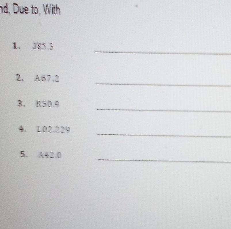 nd. Due to, With 1. J853 2. A67.2 3. R500 4. 1022229 | Chegg.com