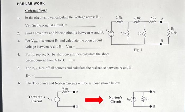 Solved Calculations 1. In the circuit shown, calculate the | Chegg.com