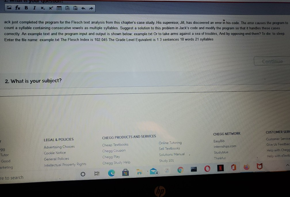 Solved Is iii Jack just completed the program for the Flesch | Chegg.com
