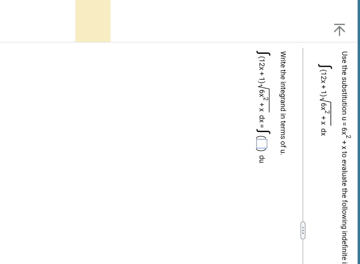 Solved Use the substitution u=6x2+x to evaluate the | Chegg.com