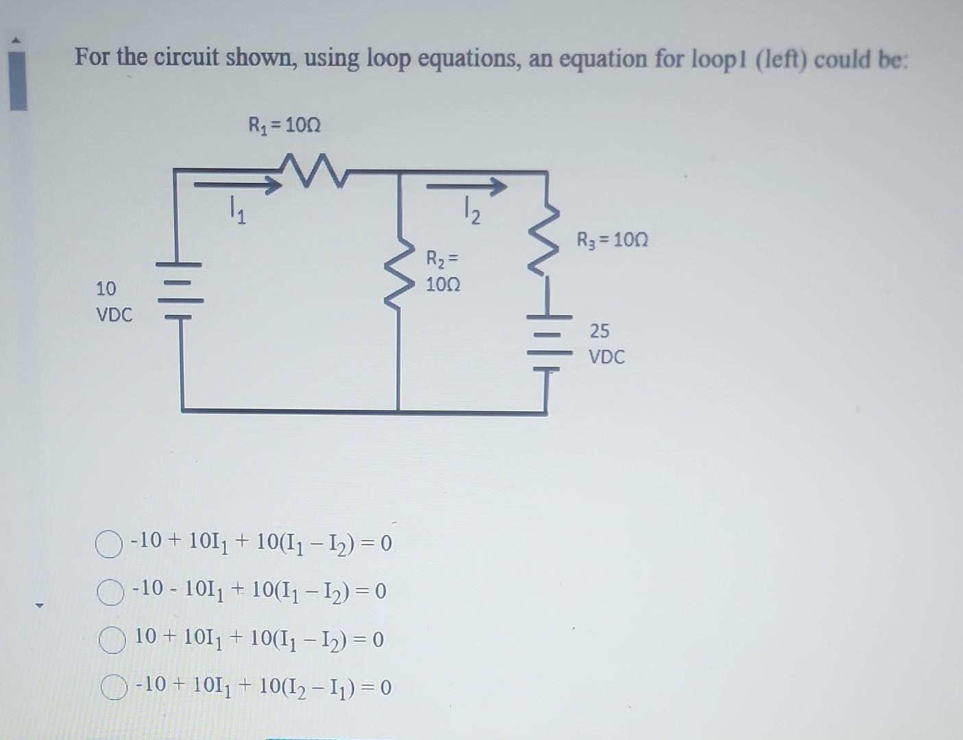 Solved For the circuit shown, using loop equations, an | Chegg.com