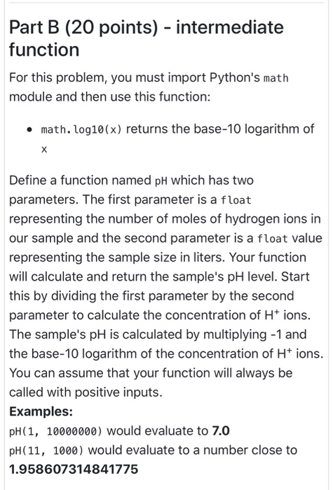 Solved do all parts A, B & C in Python (do code on repl.it) | Chegg.com