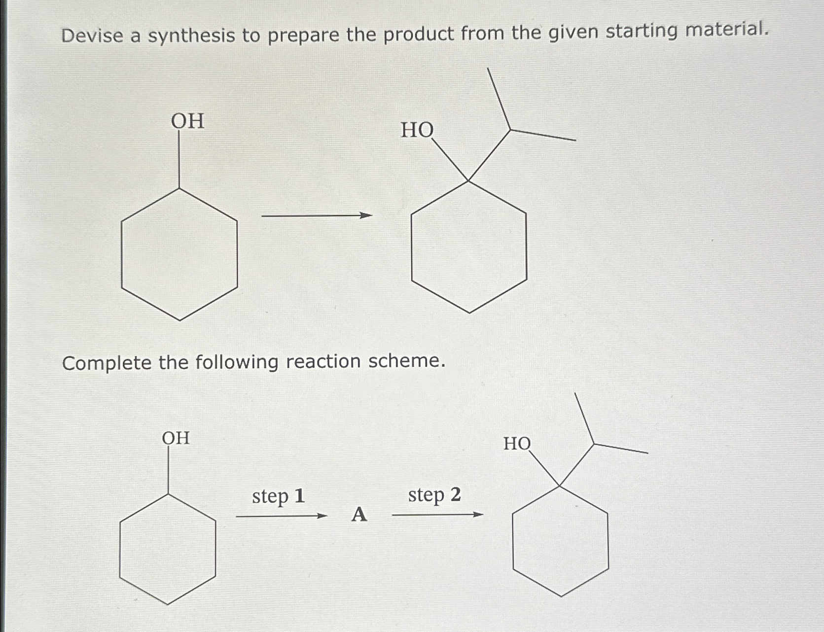Devise a synthesis to prepare the product from the | Chegg.com