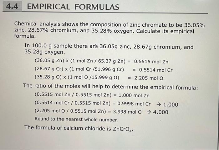 Solved Emperical formulas... the answers are there i just | Chegg.com