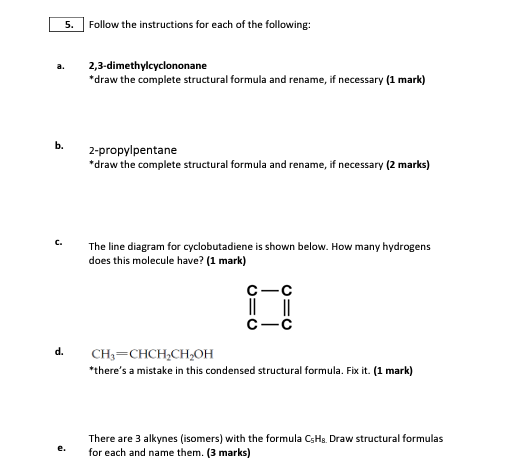 Solved Follow the instructions for each of the | Chegg.com
