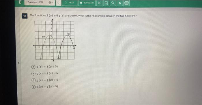 Solved The functions f(x) and g(x) are shown. What is the | Chegg.com