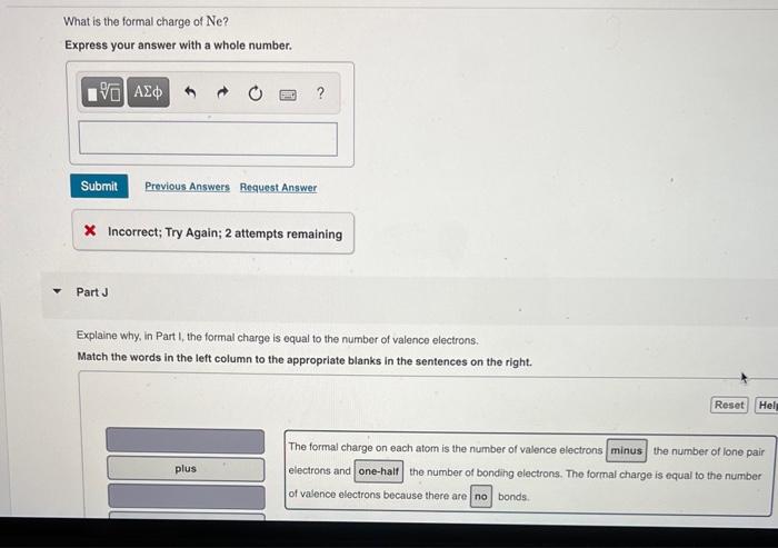 Solved What is the formal charge of Ne ? Express your answer | Chegg.com