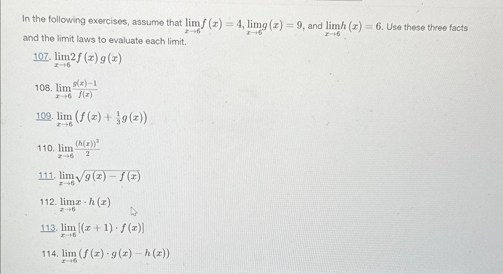 Solved In the following exercises, assume that | Chegg.com