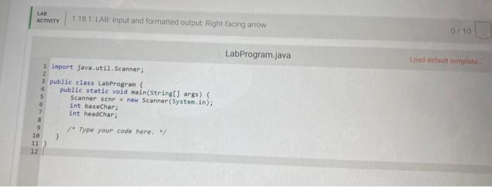 Solved 1 18 LAB Input And Formatted Output Right facing Chegg