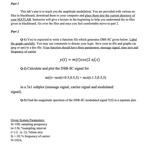 Solved This lab's aim is to teach you the amplitude | Chegg.com