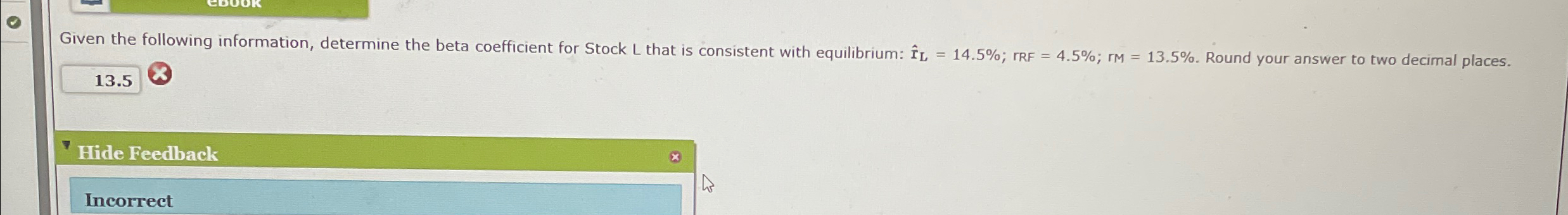 Solved Given the following information, determine the beta | Chegg.com