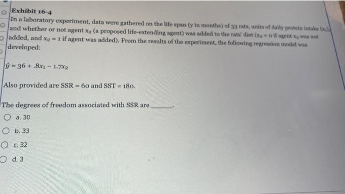 Solved In a Iaboratory experiment, data were gathered on the | Chegg.com